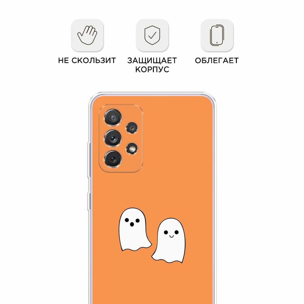 Чехол на Samsung Galaxy A73 / Самсунг Галакси А73 с принтом Cute ghosts — фото 1