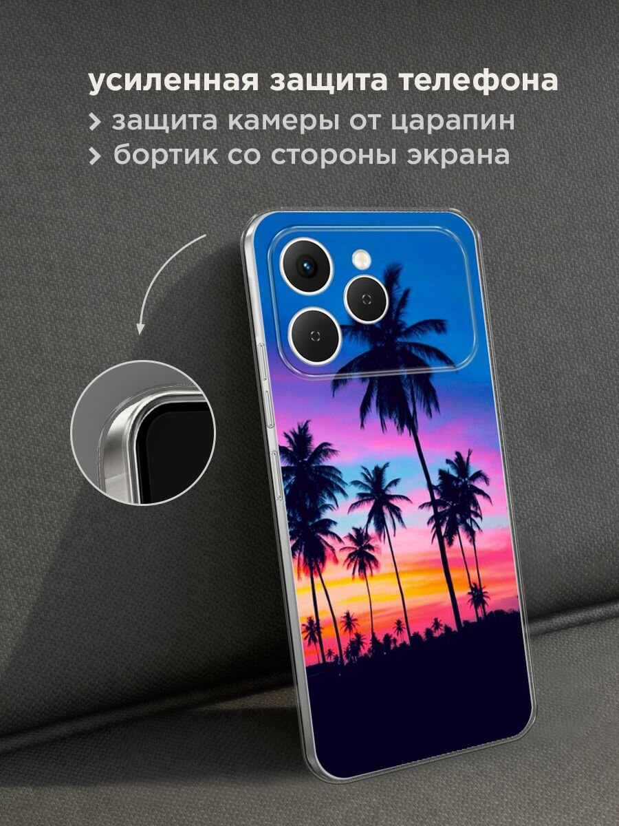 Чехол на Tecno Spark 40 / Текно Спарк 40 с принтом "Закат 5" — фото 1