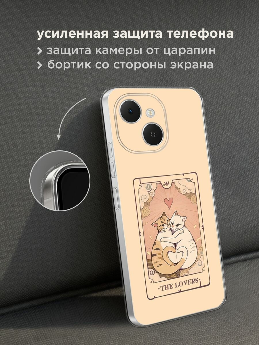 Чехол на Tecno Spark 40C / Текно Спарк 40C с принтом "The lovers cats 1 - 14 февраля" — фото 1