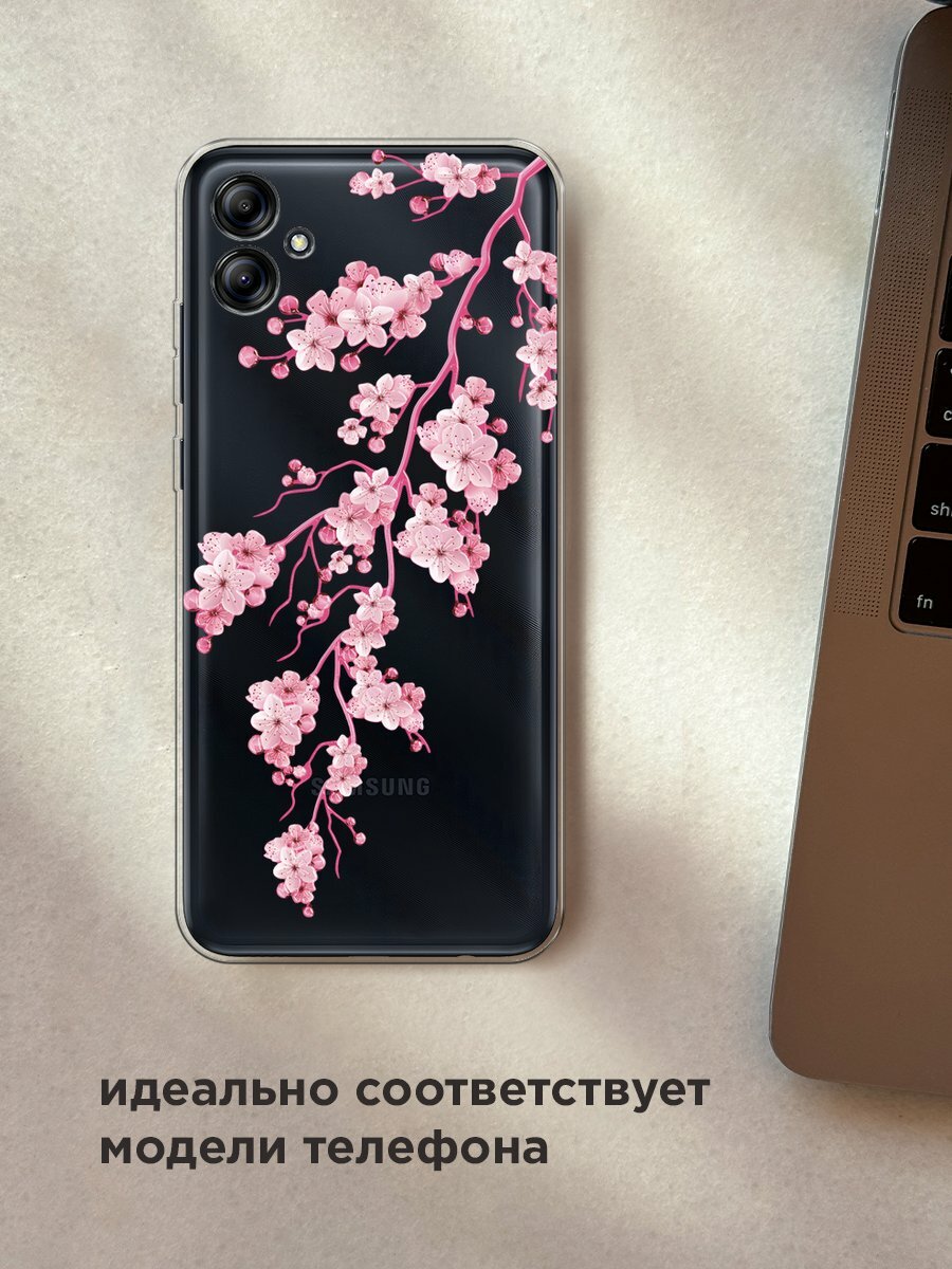 Чехол на Samsung Galaxy A04e / Самсунг A04e с принтом "Ветка сакуры 2" — фото 1