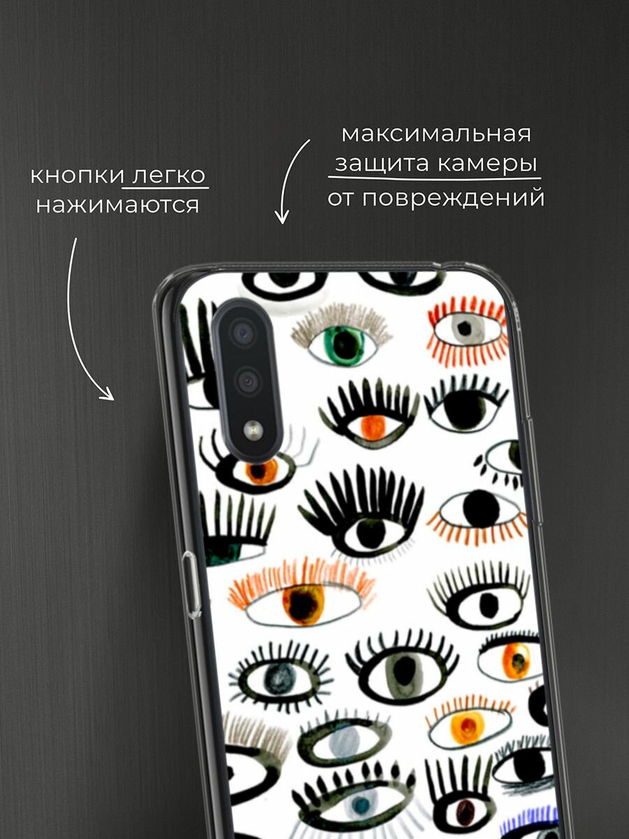 Чехол на Samsung Galaxy A01 / Самсунг Гэлакси А01 с принтом "Глаза акварель" — фото 1