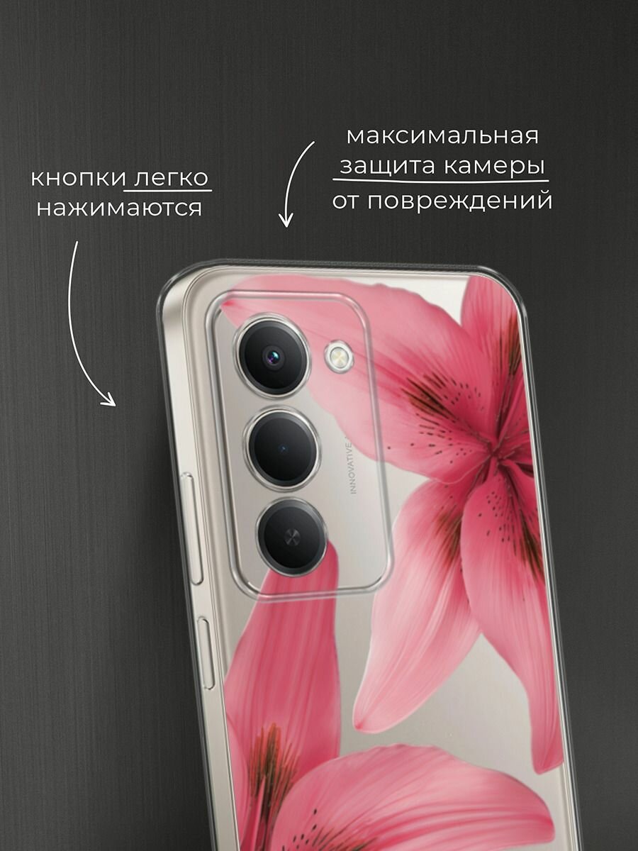 Чехол на Xiaomi Redmi 15 / Сяоми Редми 15 с принтом "Pink flower" — фото 1