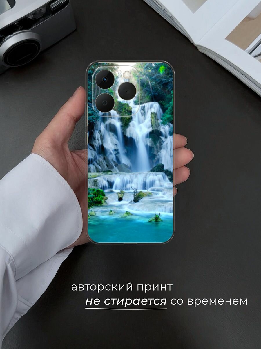 Силиконовый чехол на Realme 15T / Реалми 15Т с принтом "Водопад 8" — фото 1