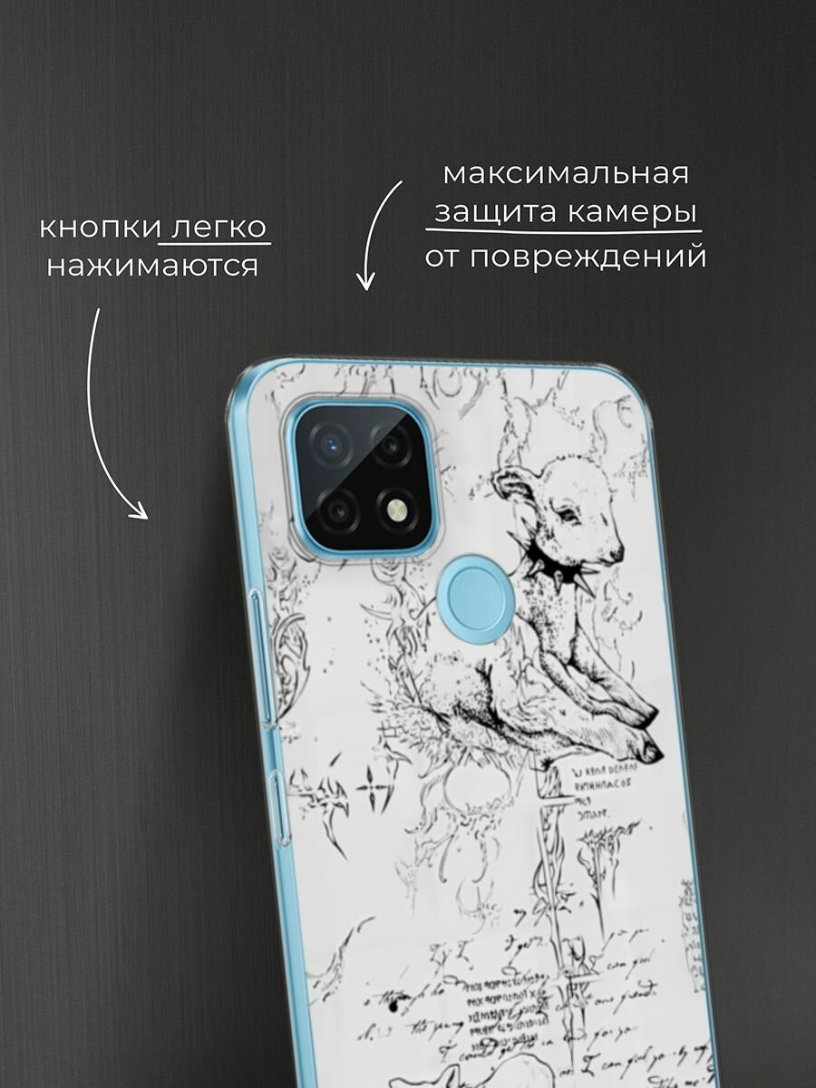 Чехол на Realme C21 / Реалми С21 с принтом "Готический ягненок" — фото 1