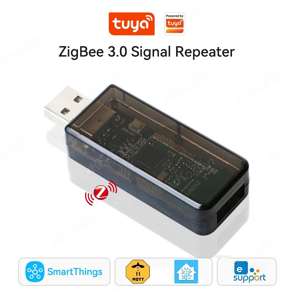 Ретранслятор сигнала Tuya ZigBee 3,0, усилитель сигнала USB, работает с домашним помощником ZigBee2MQTT Tasmota eWeLink APP