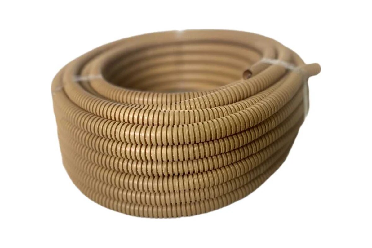 KOPOS Труба гофрированная ПВХ Монофлекс легкая 350N сосна с/з d20 мм 1420 Mflex-1420_S25D