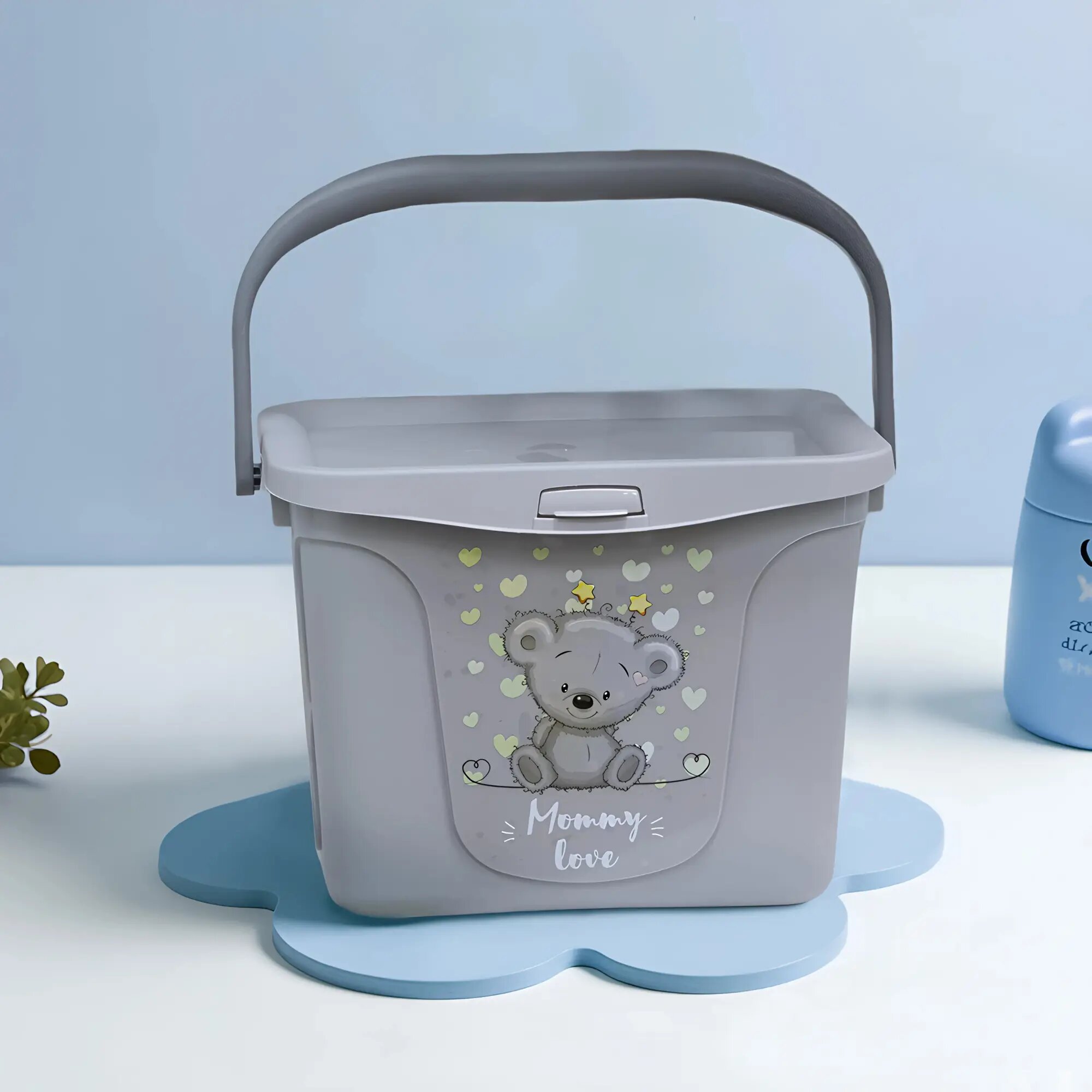 Berossi Mommy Love Органайзер для детской комнаты из пластика серый 20.02x20.03x28.68 см