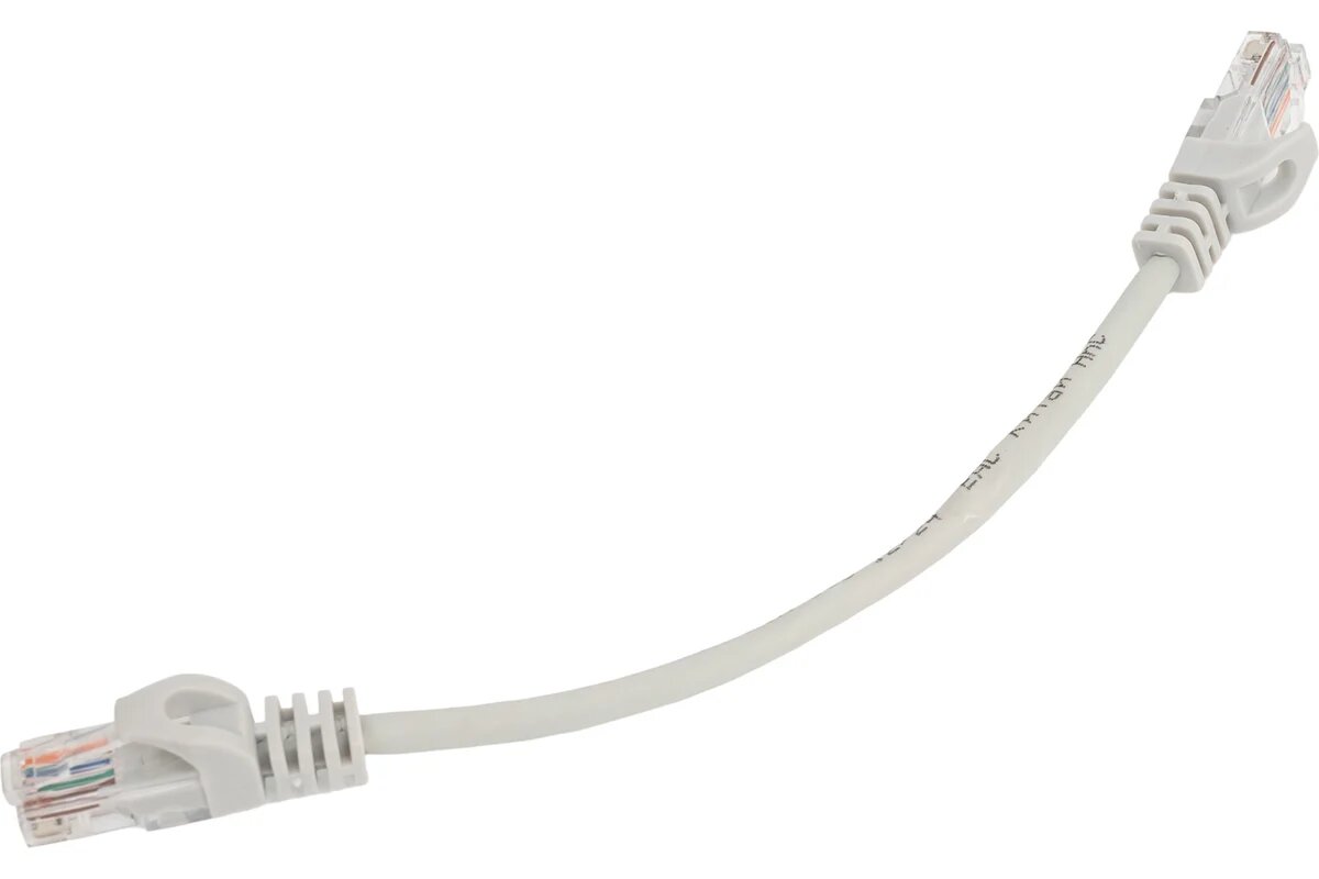 Патч-корд ITK PC01-C5EUL категории 5е UTP LSZH серый длина 0,2 м