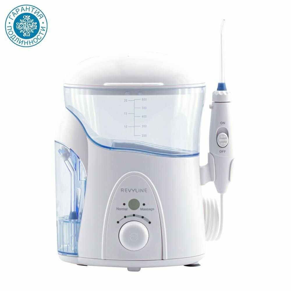 Ирригатор Revyline RL 500, стационарный, 7 насадок, питание от сети, белый