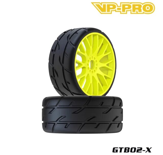 VP-PRO GTB02-X 1/8 шины, желтые, Soft, 1 пара