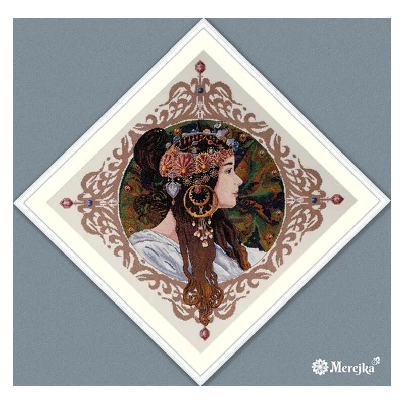 Наборы для вышивки крестом "Красивая девушка" Merejka K-156 16CT unprint canvas