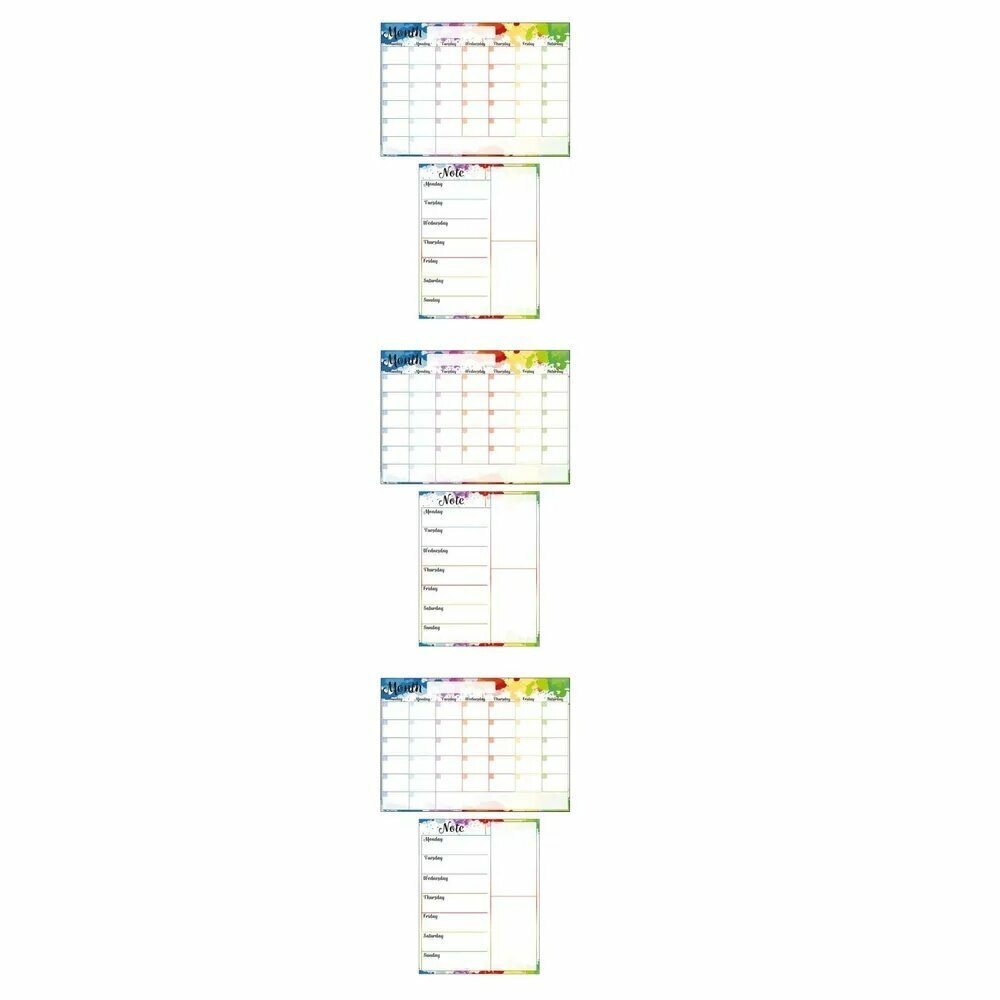 Мягкая магнитная доска для планирования меню и дел с ежемесячным и еженедельным календарём для дома
