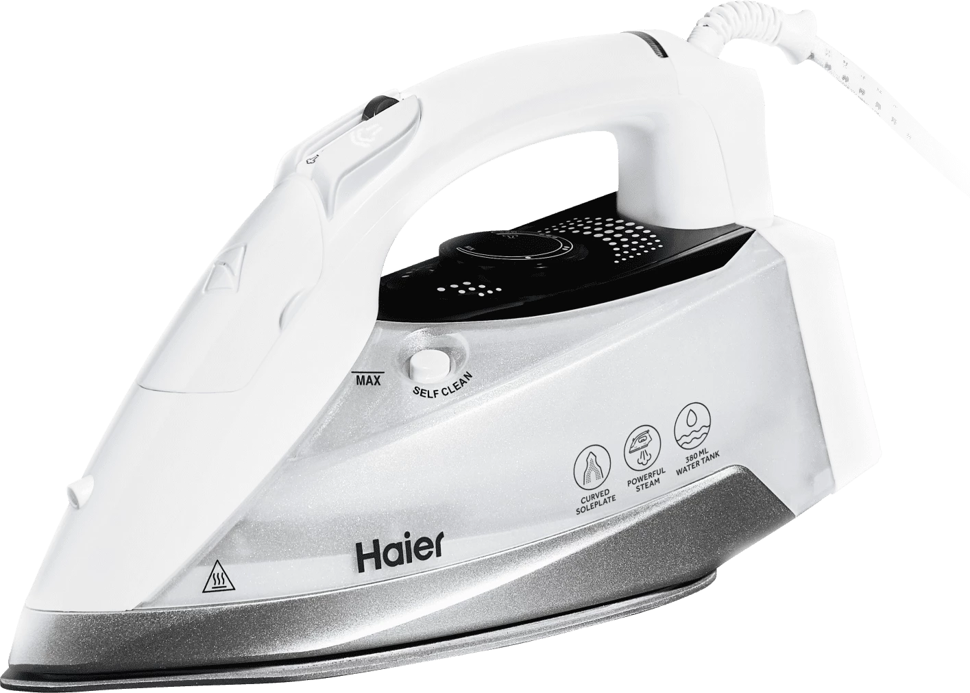 Утюг Haier HI-502, 2700 Вт, пар 45 г/мин, 5 режимов, цвет белый