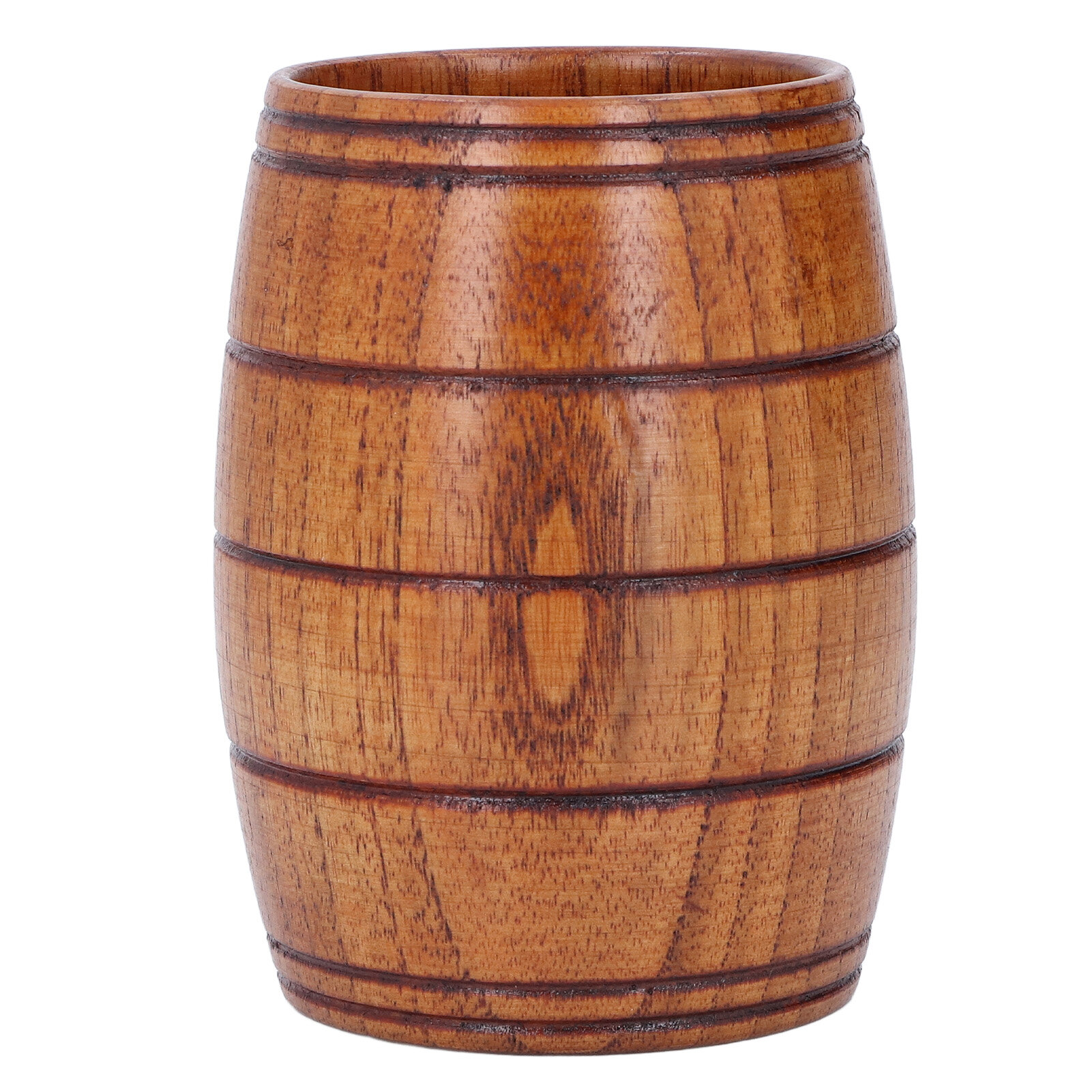 Sour Jujube Wood Beer Cup 210ml Multi Functional Barrel Shaped Wooden Drinking Tea