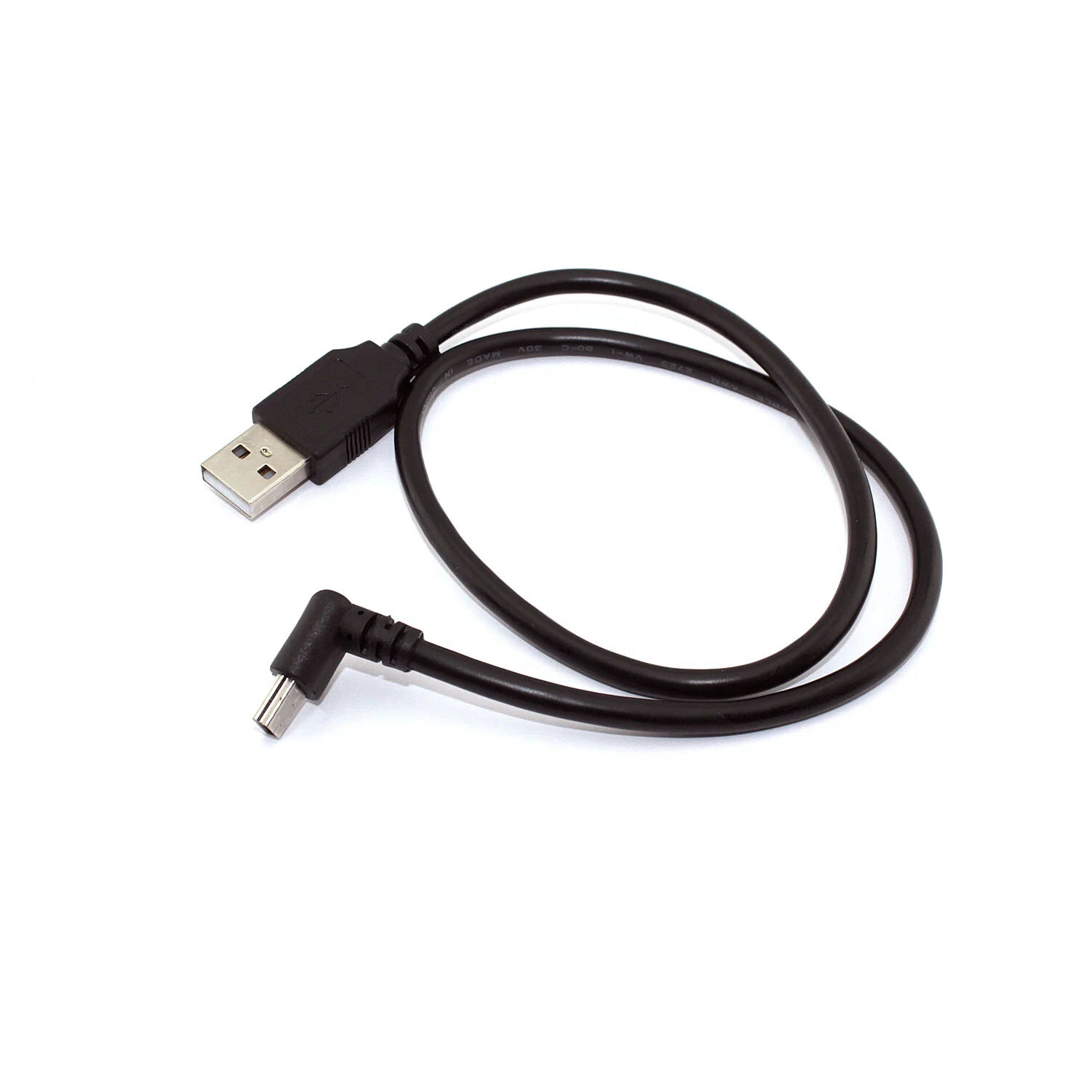 Кабель USB Type A на Mini USB угол вниз 0,5 м