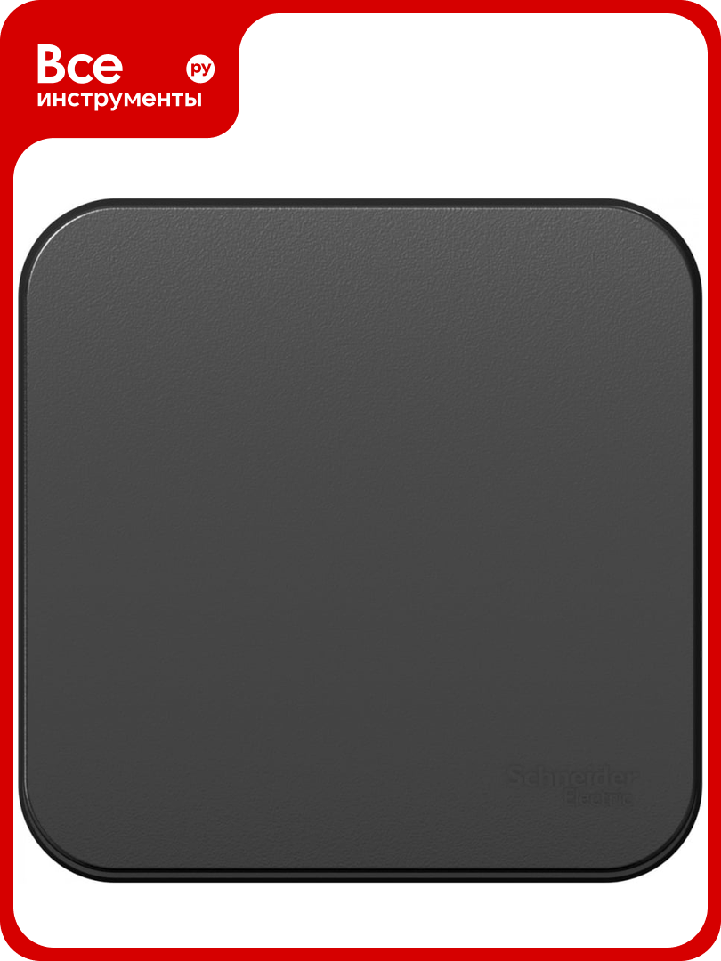 1-клавишный выключатель Systeme Electric Blanca наружный, Антрацит с самовозвратом