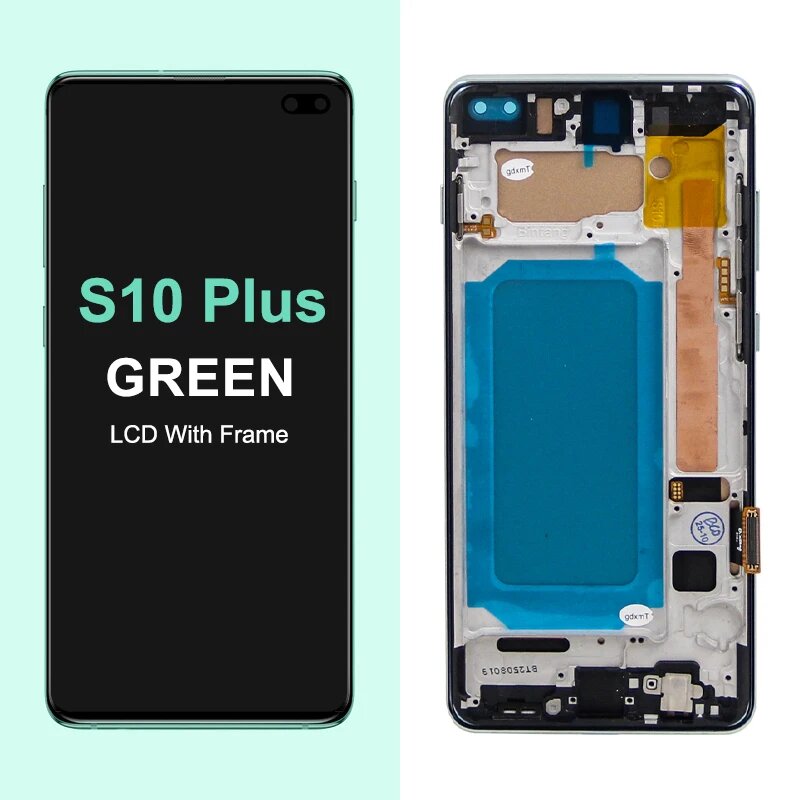 Сменный экран TFT S10 Plus, для Samsung Galaxy S10 Plus, ЖК-дисплей G975F G975U, сенсорный дигитайзер для Samsung S10 + с рамкой