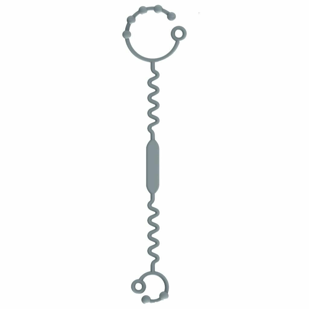 Улучшенные силиконовые клипсы для игрушек, безопасные ремешки для коляски, Серый