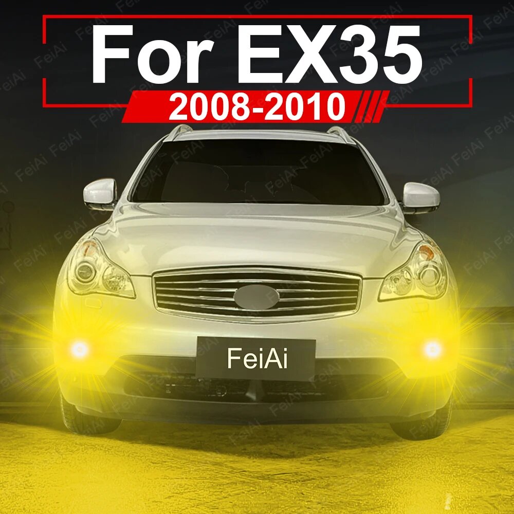 Для Infiniti EX35 2008 2009 2010 светодиодные передние противотуманные фары, Yellow Green Flash