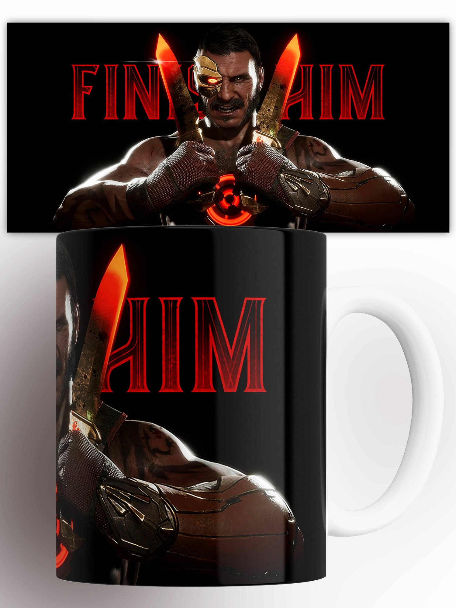 Кружка Мортал Комбат Mortal Kombat игра Кано , на подарок с принтом 330 мл