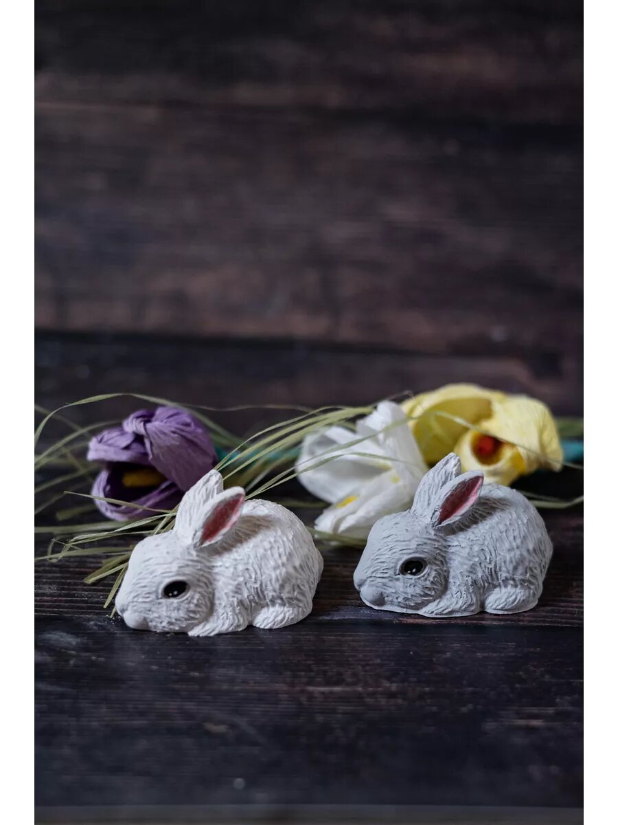 Набор статуэток зайки 2 штуки