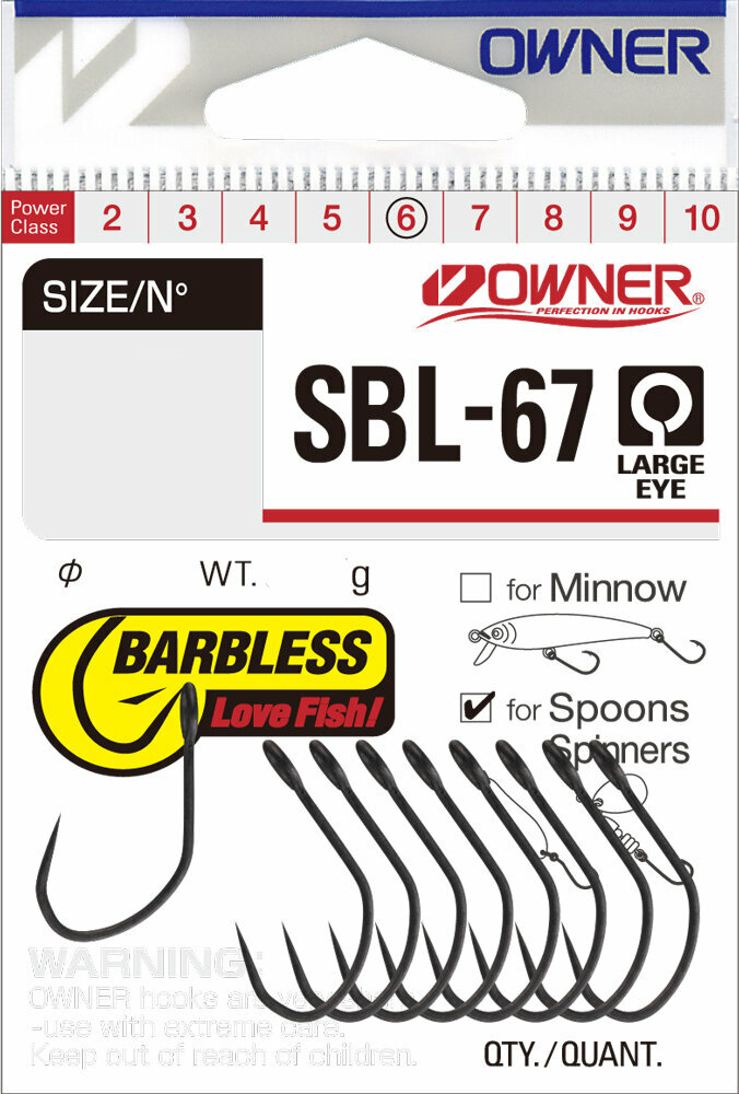 OWNER Крючок SBL-67 matt BC №6 10шт