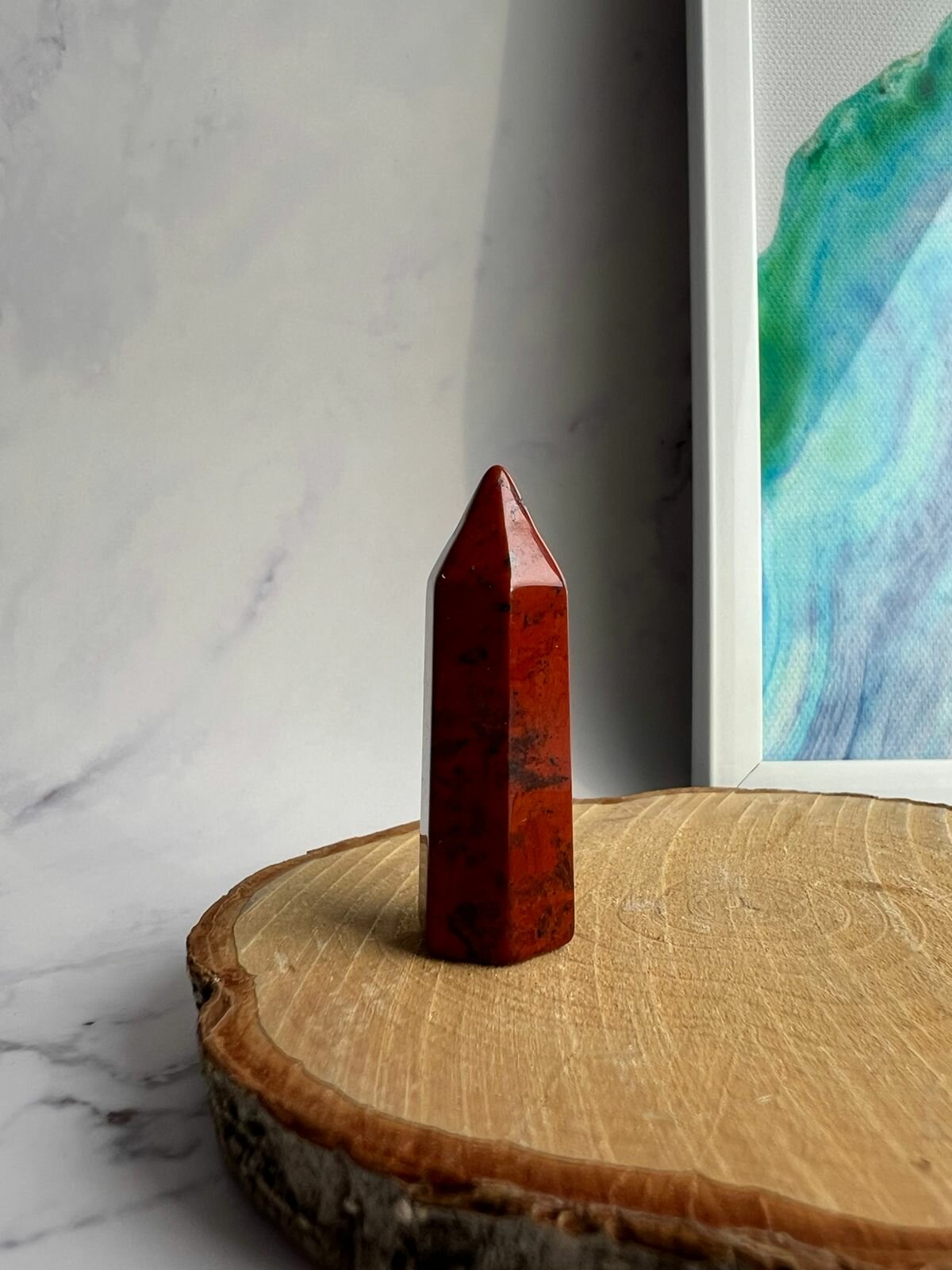 Кристалл Яшма красная, минерал 37-40 мм.