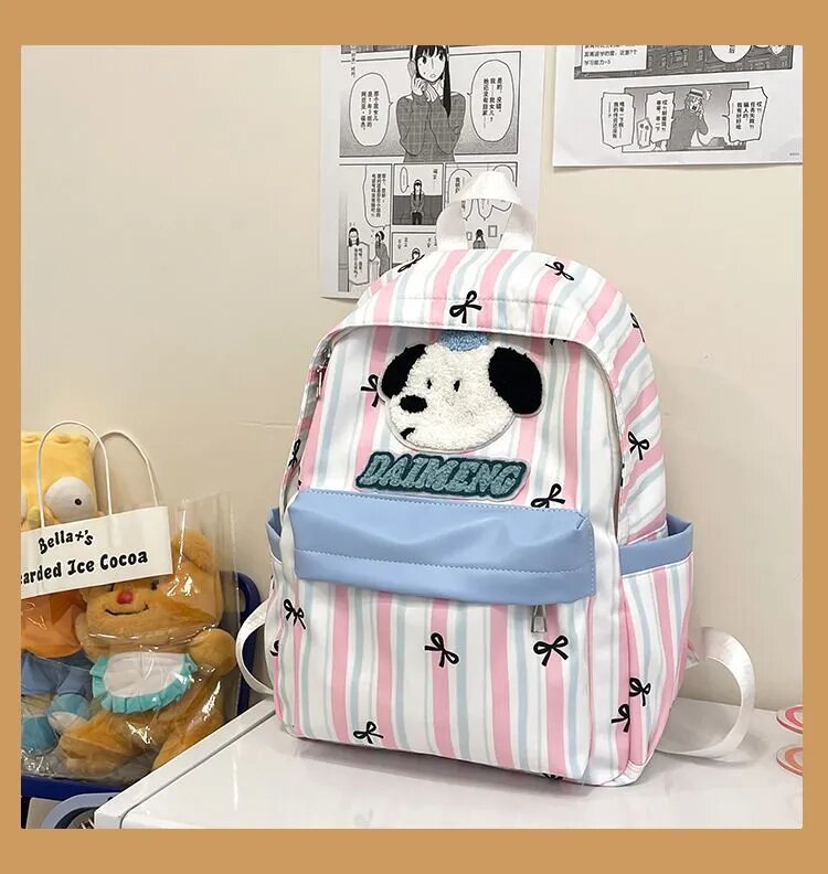 Мультяшный милый рюкзак Hello Kitty большой емкости для девочек 2025 года, новый стиль, универсальная школьная сумка студентов и поездок на работу
