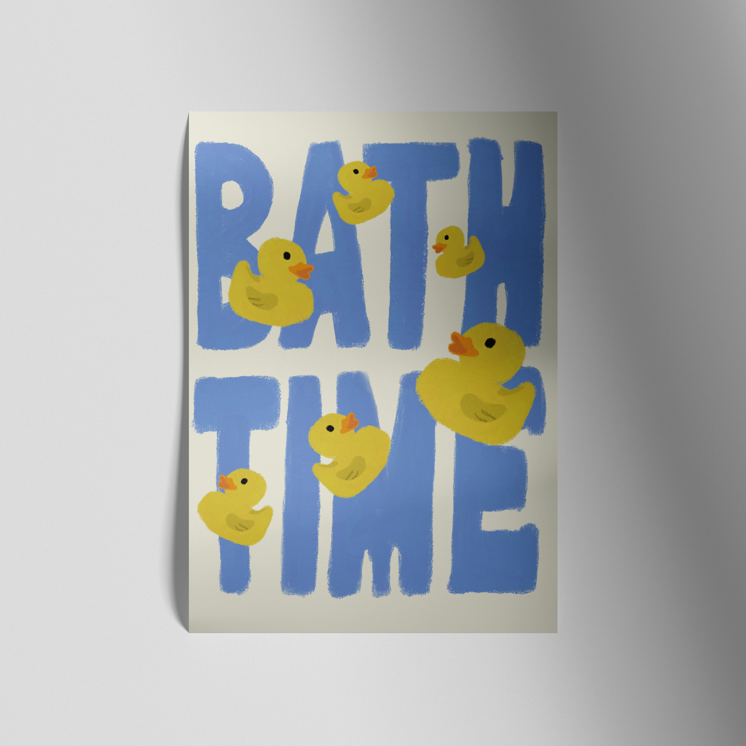 Постер без рамы A3 "BATH TIME", бумага, цифровая печать, формат А3 30x42 см в стиле Pinterest