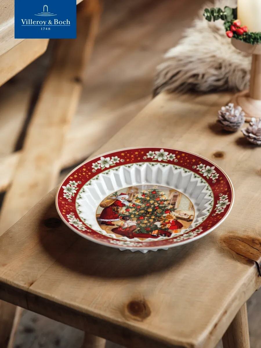 Тарелка новогодняя 25 см, 410 мл, Toy's Fantasy, Villeroy & Boch, Премиум-Фарфор