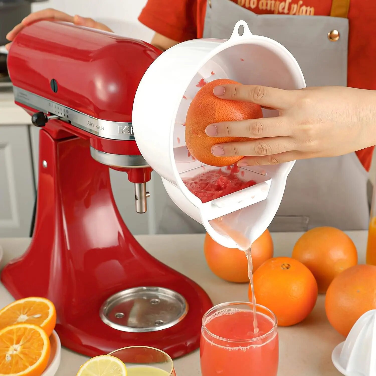 Насадка-соковыжималка для миксеров Kitchenaid, красная