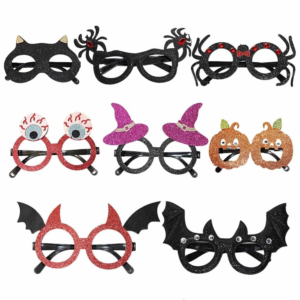8 шт. очки для Хэллоуина для взрослых и детей