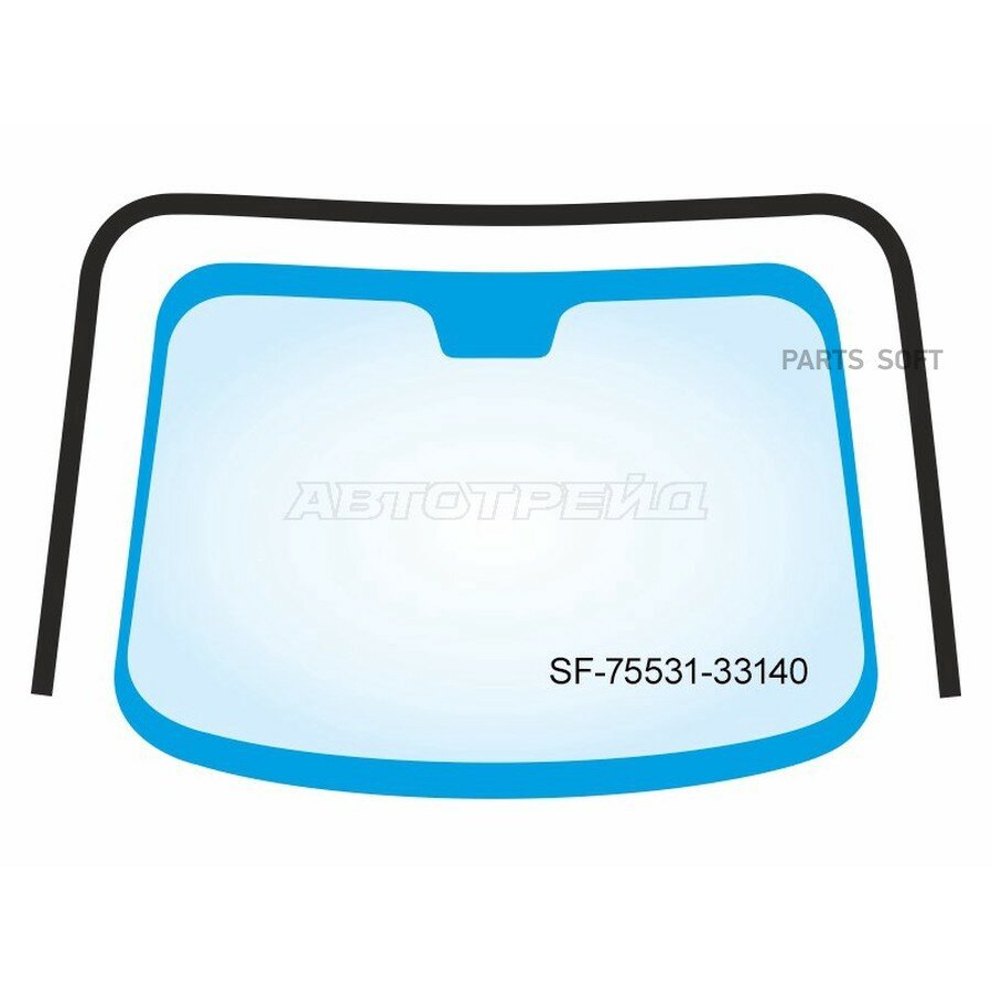 Молдинг лобового стекла (П-образный) Toyota Camry (XV50) 11-18 / Aurion 12-15 SAT SF-75531-33140 | цена за 1 шт