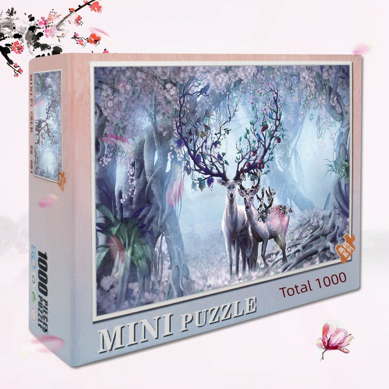 Мини-пазл из 1000 деталей для взрослых для снятия стресса, анимация высокой сложности для мальчиков и девочек,