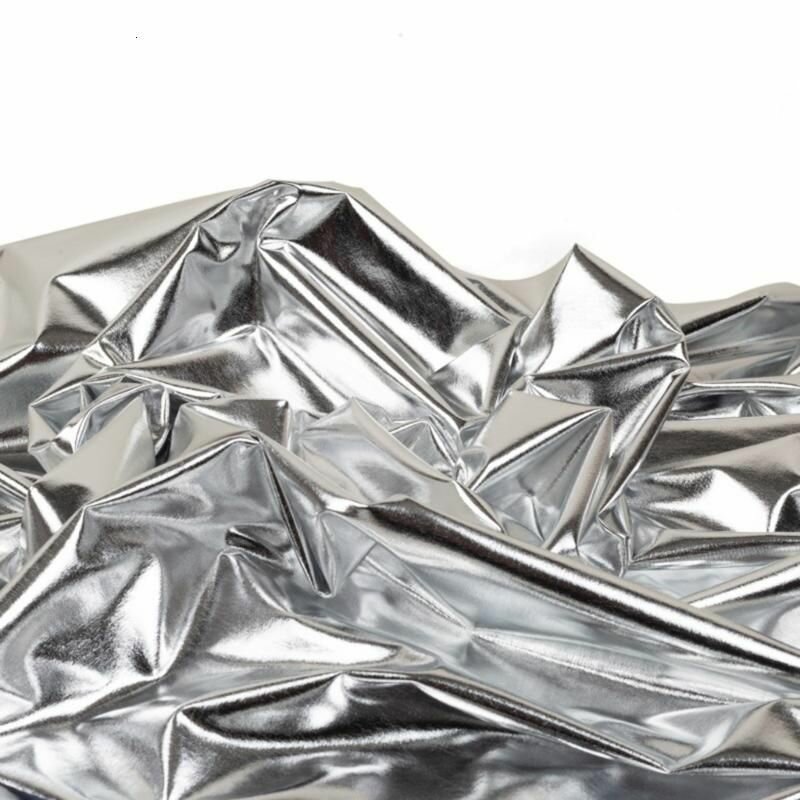 Золотая фольгированная ткань 1м высокоэластичный материал для творчества и декора, - 3