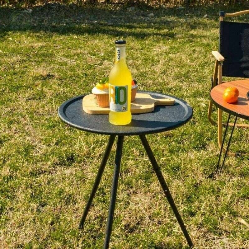 Уличный складной маленький круглый столик, переносной, поднимающийся походный столик, снаряжение для кемпинга