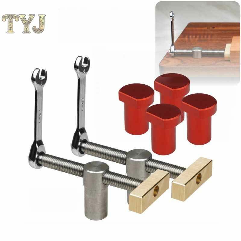 Настольный деревообрабатывающий зажим, регулируемый с ограничителем для отверстий для собачки, быстросъемный зажим, инструмент для верстака