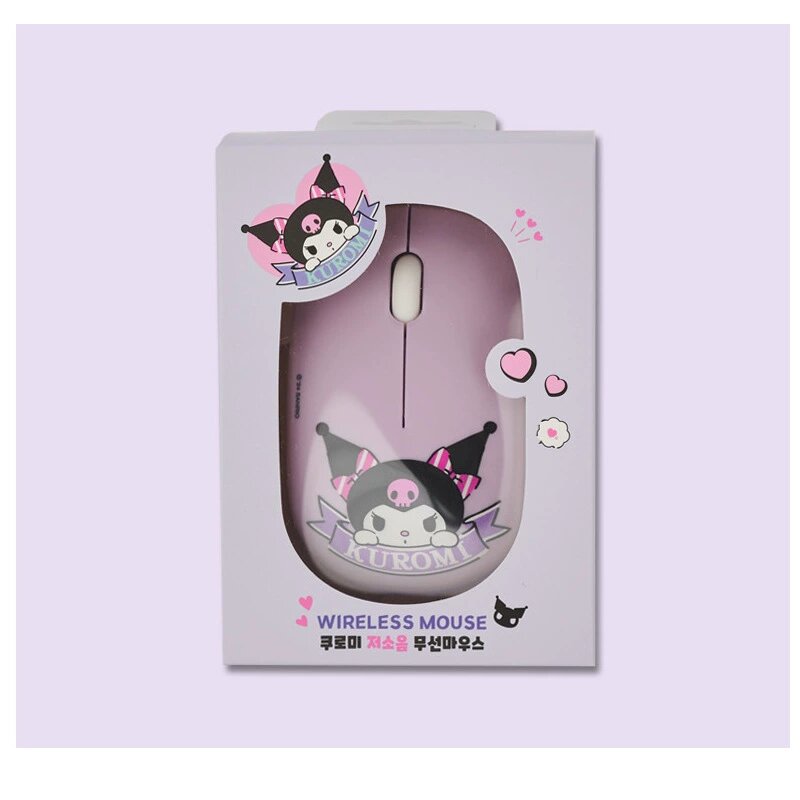 Оригинальная беспроводная мышь Sanrio Kuromi Pochacco для ноутбука и настольного компьютера, бесшумная, мультяшная,