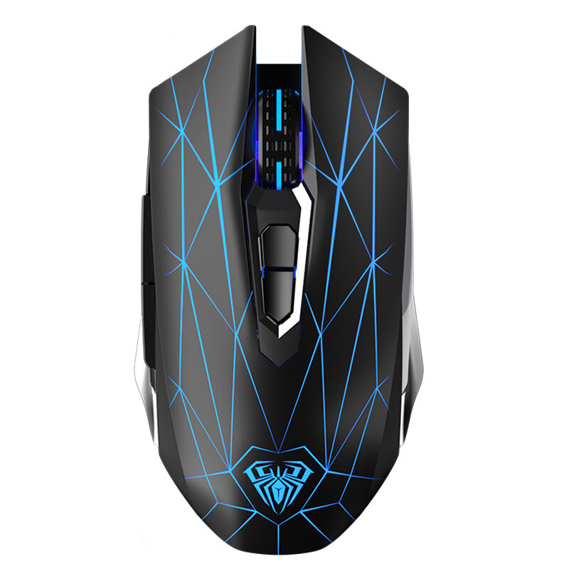 Игровая мышь AULA S50 Crackle Edition проводная, черная, с точным позиционированием