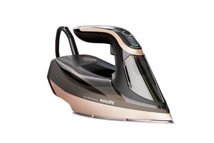 Электрический утюг PHILIPS черный, мощность 2400 Вт, паровой удар, противокапельная система