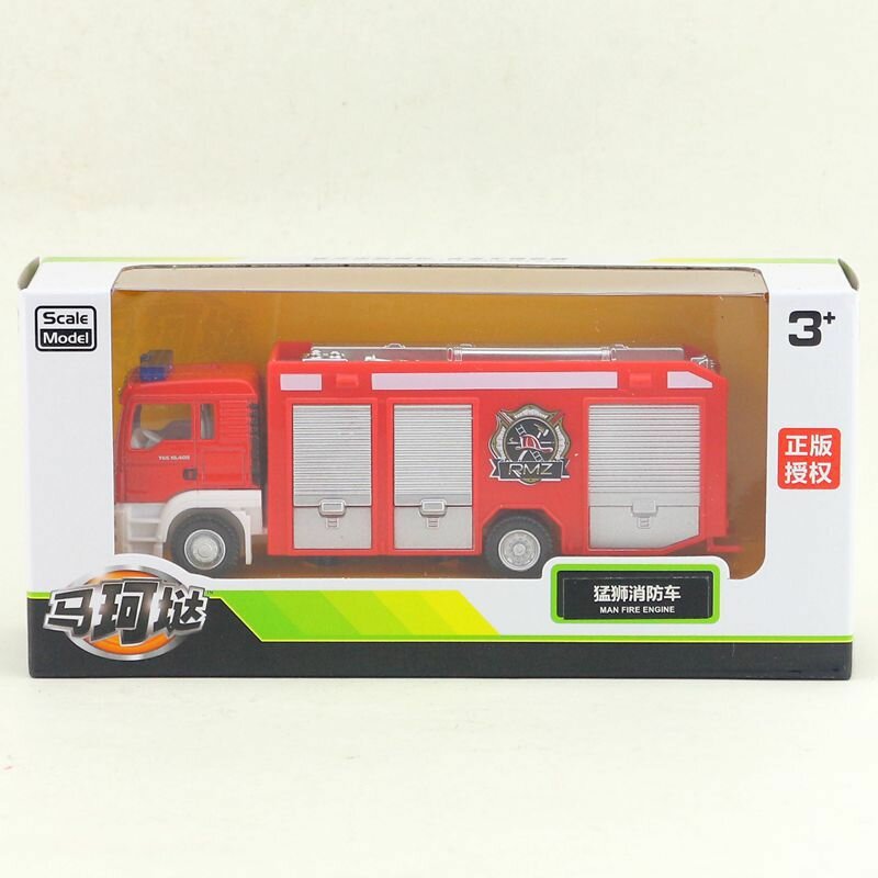 Marco Модель Игрушечной Грузовика из сплава 1:64 Scania Man Инженерное Транспортное Средство Миксер Пожарный Автомобиль Контейнерный Грузовик (Man-пожарный автомобиль)