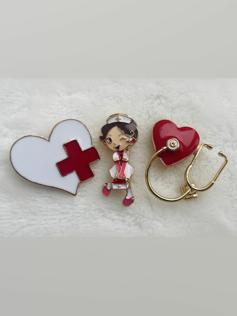 Комплект брошей, эмаль