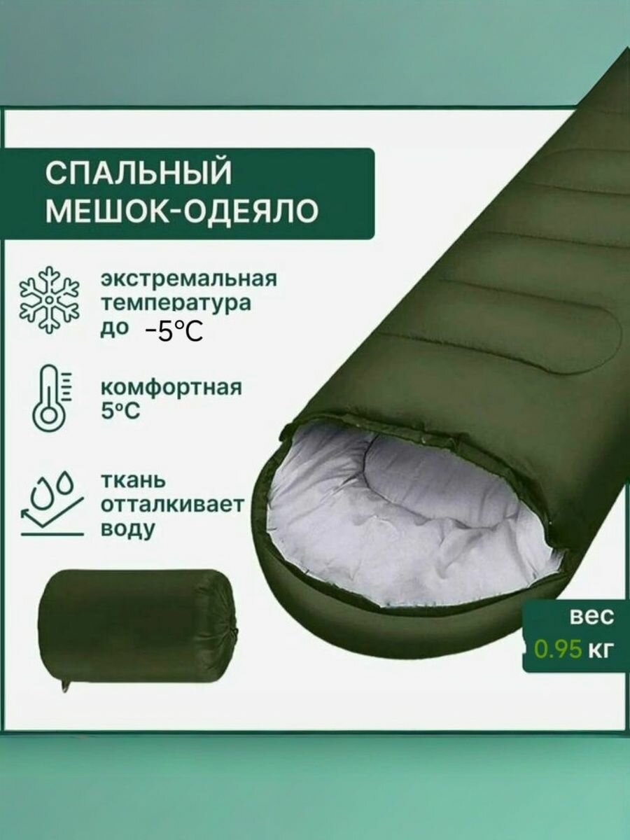 Спальный мешок, 215 cm - 0.95 кг.
