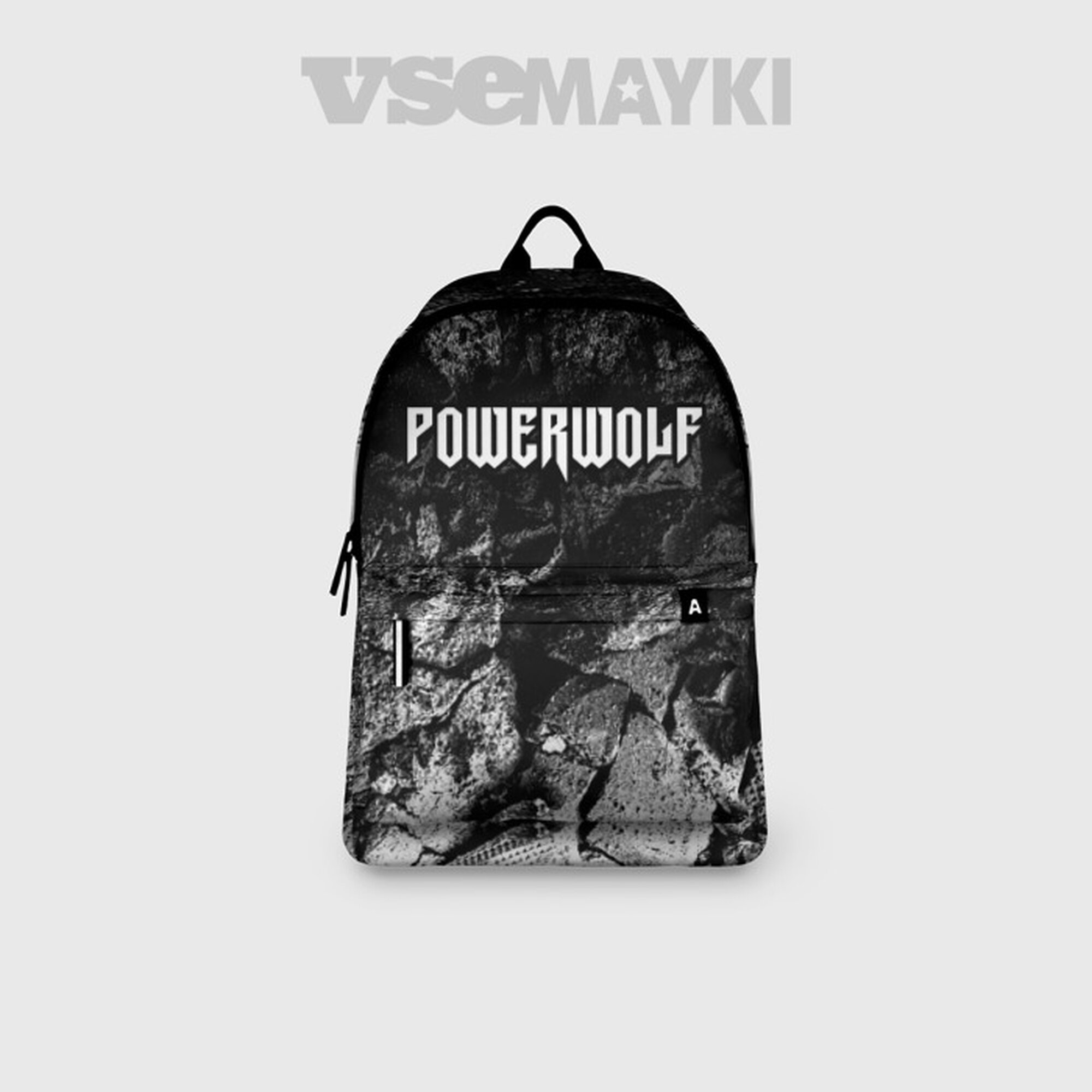 Рюкзак VseMayki с принтом Powerwolf black graphite, One size, белый