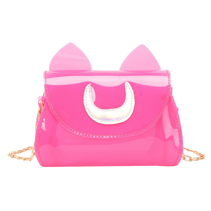 Fashion-forward girls crossbody jelly bag with stylish holographic finish for daily use, coach, rose red