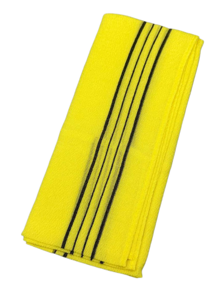Bath Towel Мочалка-полотенце для душа с пилинг-эффектом / Basic Long Exfoliating Towel, желтый