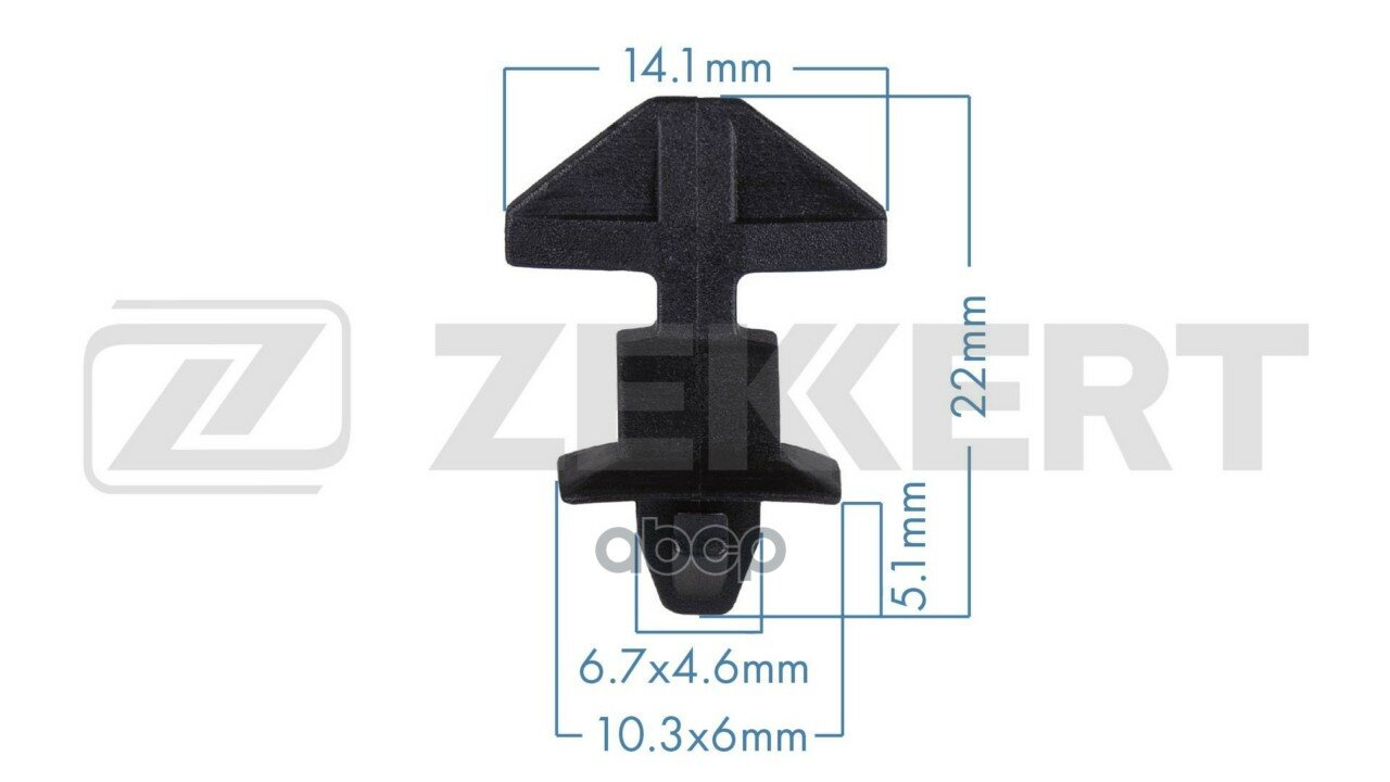 Клипса крепёжная Great Wall (миним. кол-во заказа 10 шт) Zekkert арт. be-3950