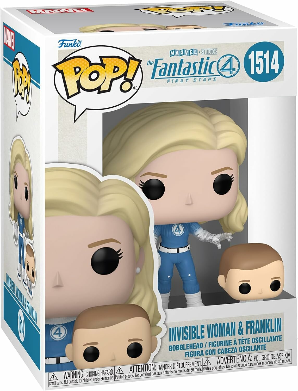 Фигурки Funko Pop - Коллекционная фигурка MARVEL The Fantastic 4 Невидимая женщина и Франклин - Фанко 1514
