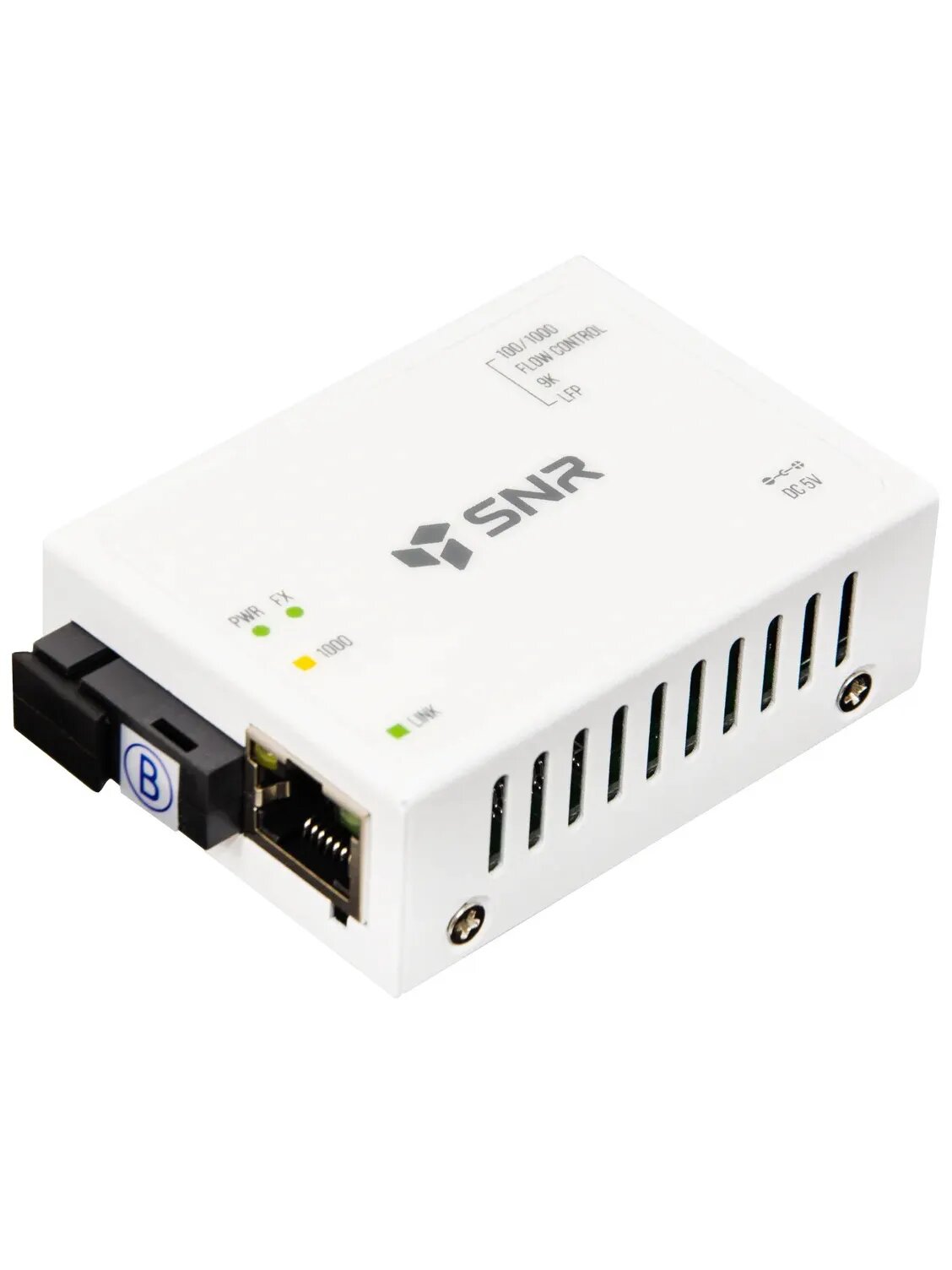 Медиа-конвертер SNR SNR-CVT-1000B 10/100/1000-Base-T / 100/1000Base-FX, Tx/Rx: 1550/1310нм