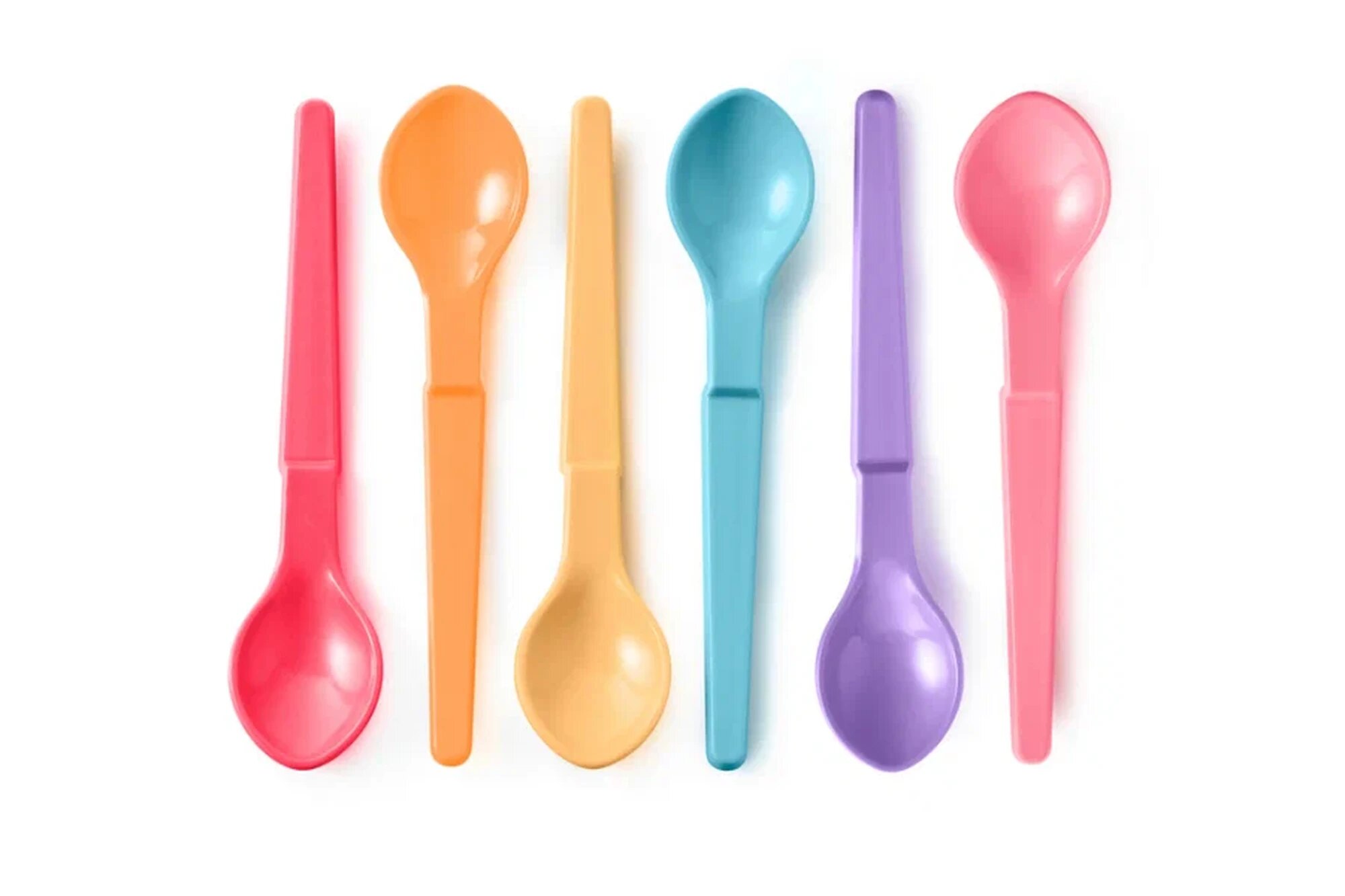 Набор ложечек Tupperware, закусочные, пластиковые, 6 штук, разноцветный